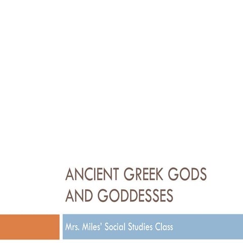 Ancient greek gods and goddesses | PPT
