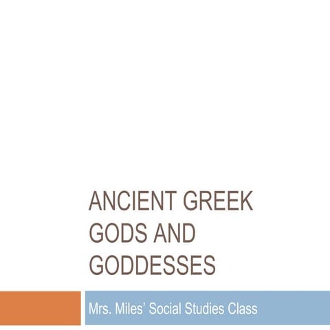 Ancient greek gods and goddesses | PPT | Hinduism | Religion & Spirituality