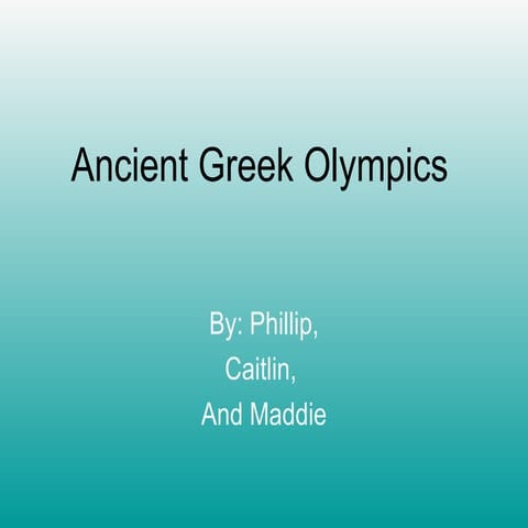 Ancient greek olympics | PPT