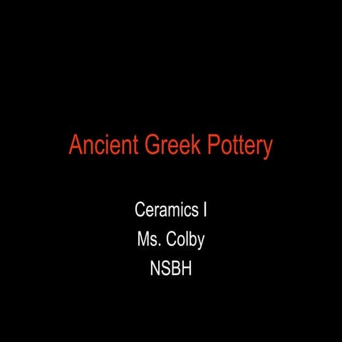 Ancient Greek Pottery | PPT