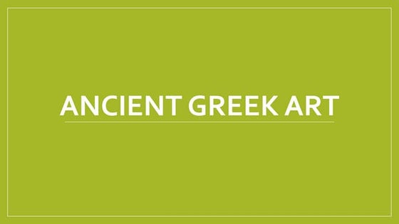 Greek and roman art history | PPT