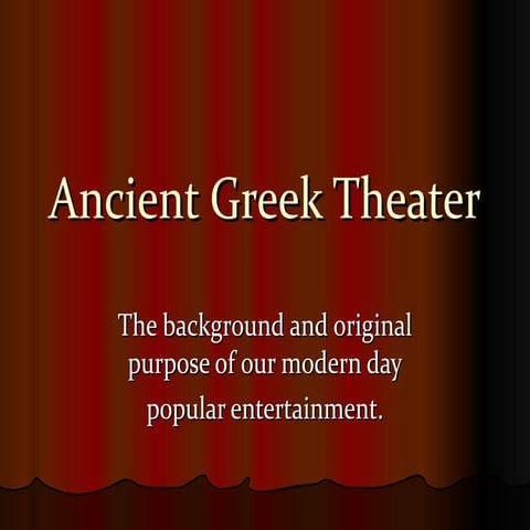 Ancient Greek Theater | PPT