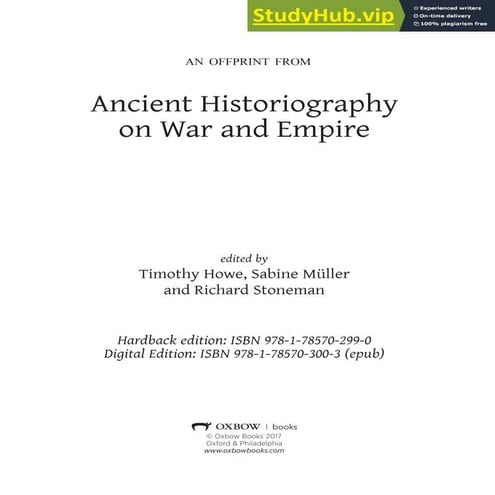 Ancient Historiography And Ancient History | PDF