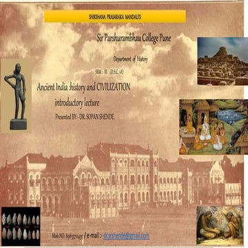 Ancient India History and Civilization | PPTX