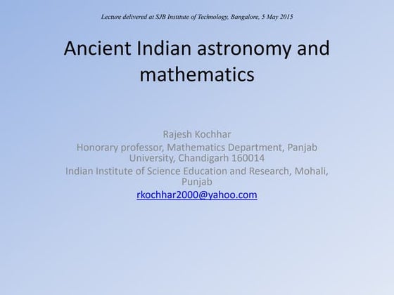 Astronomy in india | PPTX