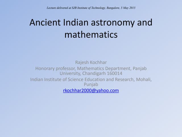 Astronomy in india | PPTX