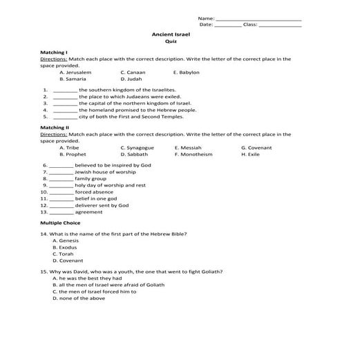 world history - an ancient_israel_assess | PDF