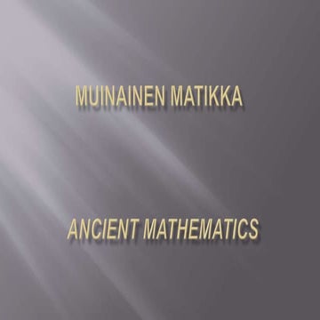 Ancient maths | PPTX