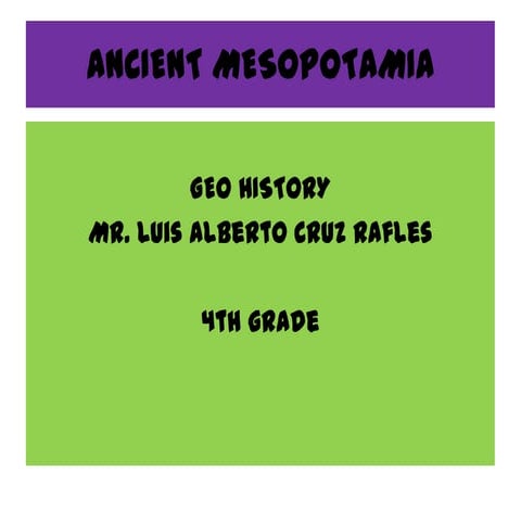 Ancient mesopotamia | PPTX