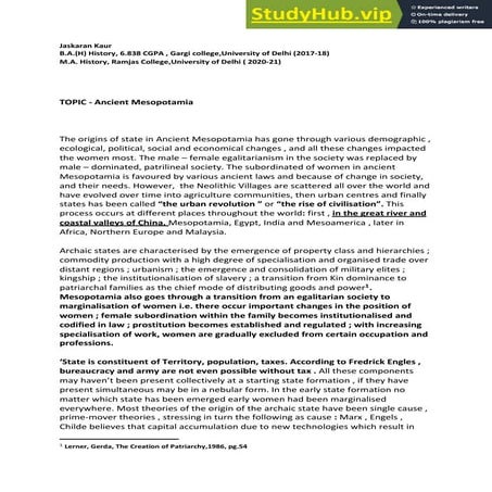 Ancient Mesopotamia | PDF