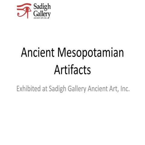 Ancient Mesopotamian Artifacts, Photographs and Information | PDF