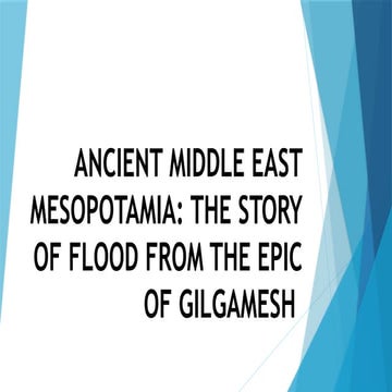 ANCIENT MIDDLE EAST MESOPOTAMIA and the epic of gilgamesh | PPT