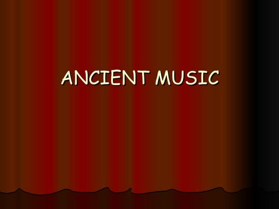 Musical sensations from the time of lore | PPT