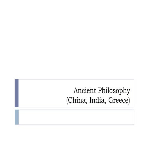 Ancient philosophy | PPTX