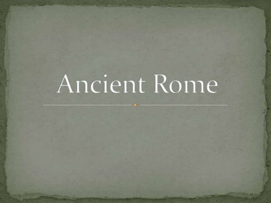 Unit 6. Roman Civilisation | PPT