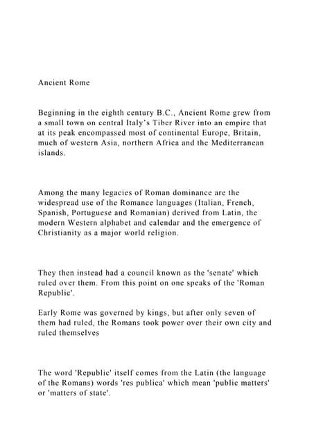 Essay On The Roman Empire | PDF | Credit Cards | Personal Debt