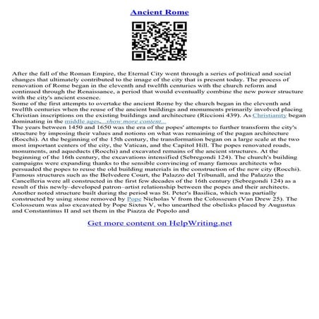 Ancient Rome Essay | PDF
