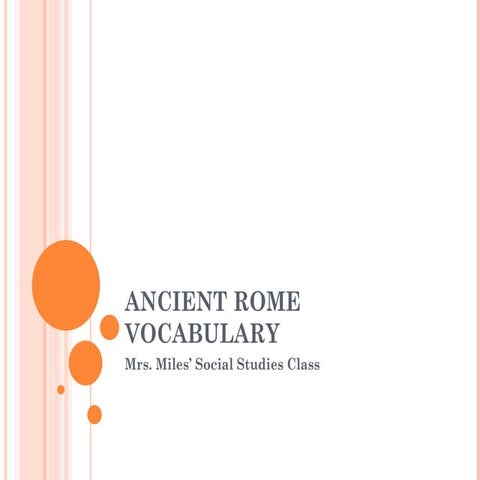 Ancient Rome Vocab | PPT