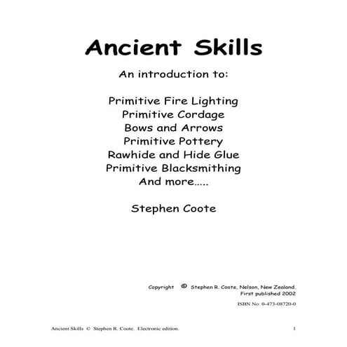 Ancient skills prepper | PDF