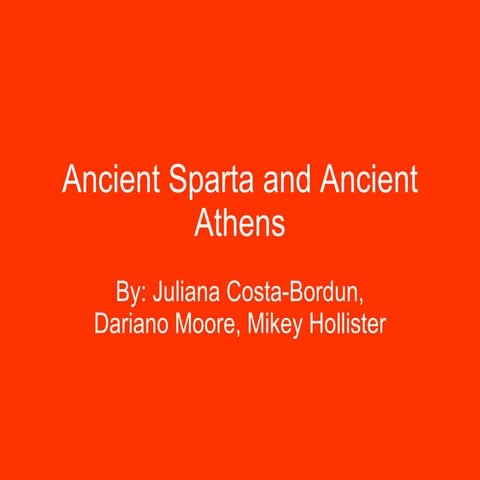 Ancient sparta and ancient athens | PPT