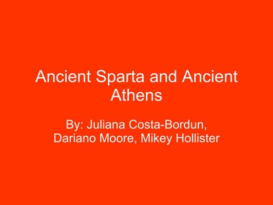 Athens and Sparta slideshare | PPT