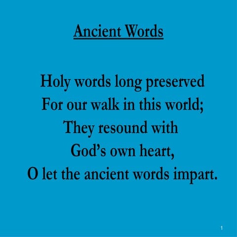 Ancient words | PPT