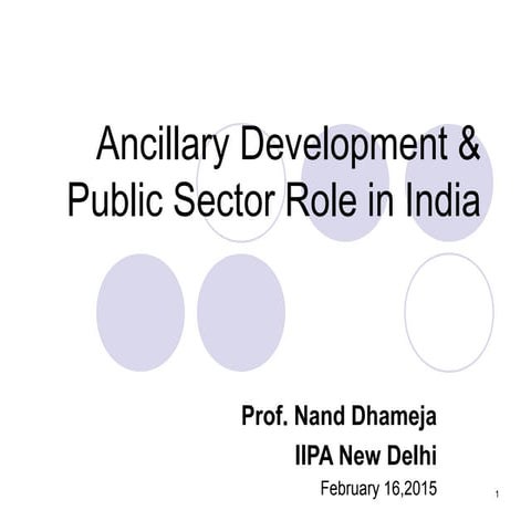 Ancillary development psu india | PPT