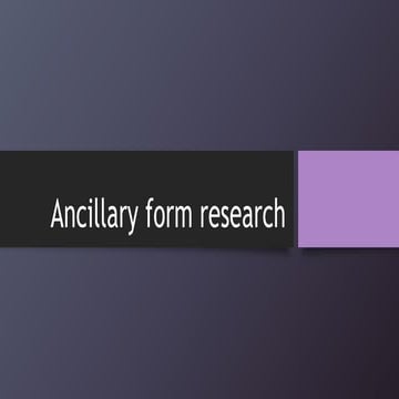 Ancillary form | PPT