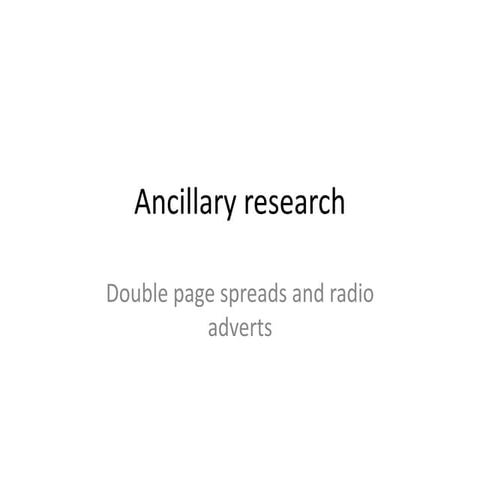 Ancillary research | PPTX