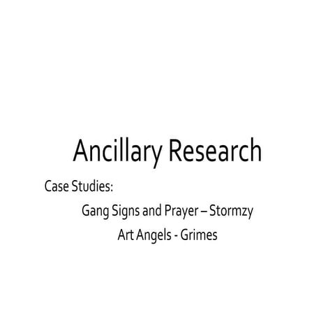 Portfolio - Ancillary research | PPTX