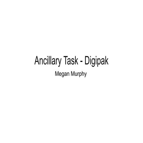 Ancillary task digipak | ODP