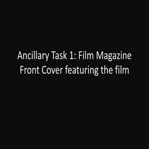 Ancillary task 1 | PPT