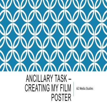 Ancillary Task – Creating My Film Poster | PPT