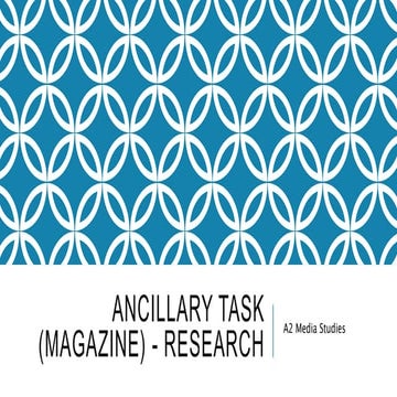 Ancillary task (magazine) research | PPTX