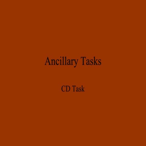 Ancillary tasks | PDF