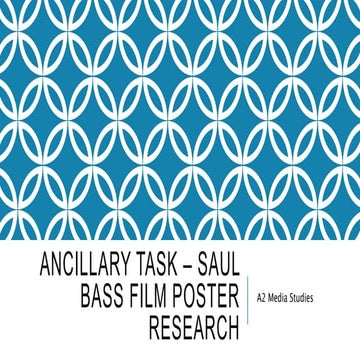 Ancillary Task – Saul Bass Film Poster Research | PPT