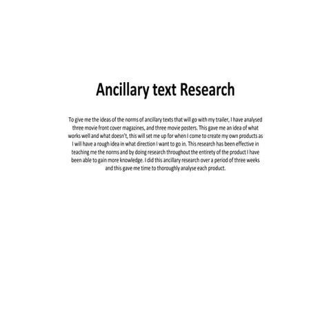Ancillary text research | PPTX