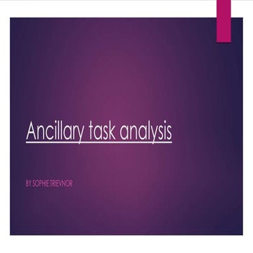Ancillary tasks analysis | PPT