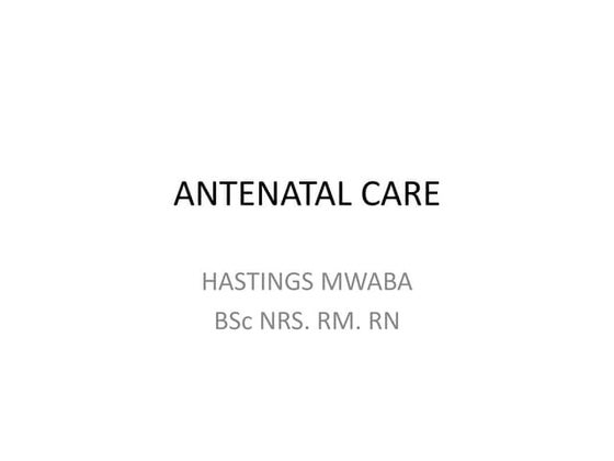 Antenatal intranatal and post natal services | PPTX