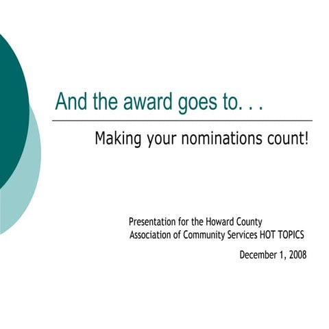 And The Award Goes To. . . | PPT
