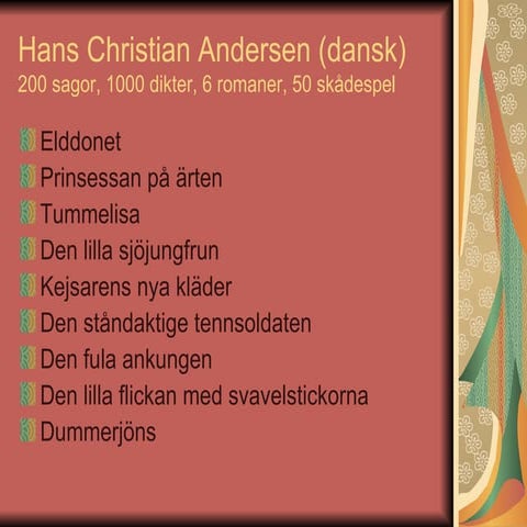 Andersen och grimm sagor | PPT