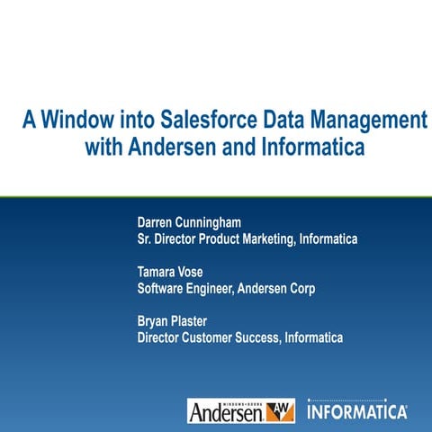 A Window into Salesforce Data Management | PPT