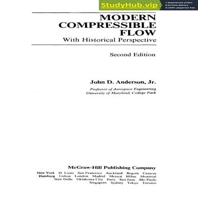Anderson - Modern Compressible Flow | PDF
