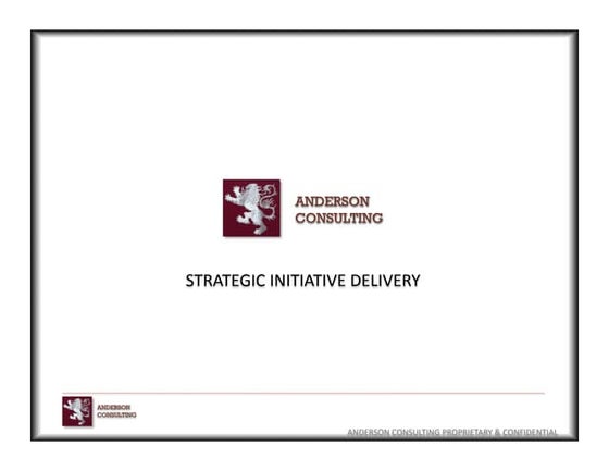 Anderson Consulting - EXECUTIVE STRATEGIC INITIATIVE SCORECARD | PDF
