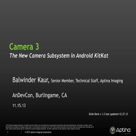 Hidden Camera 3 APIs in Android 4.4 (KitKat) | PPT