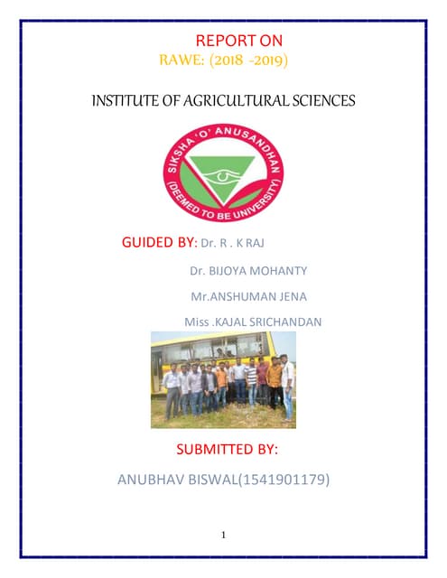 agriculture Field visit report | PDF
