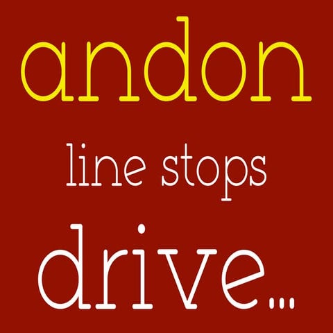 andon line stops drive... | PPT