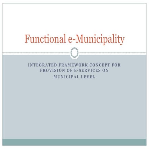 Functional e-municipality | PDF