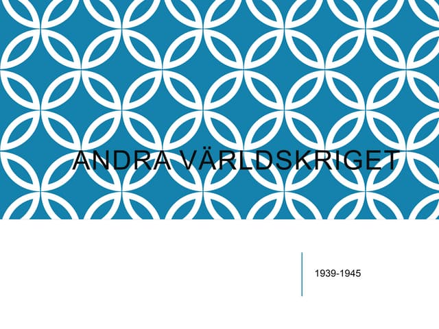 Kriget 1939 1945 | PPTX