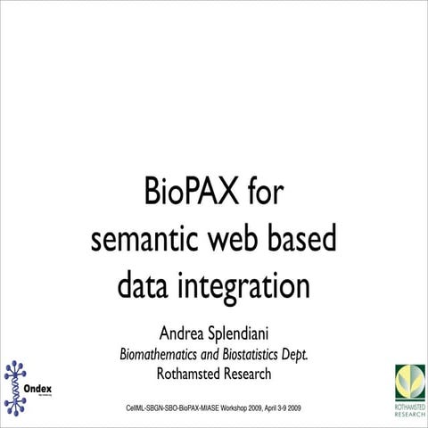 Biopax For Semantic Web Based Data Integration Pdf Web Design And Html Internet